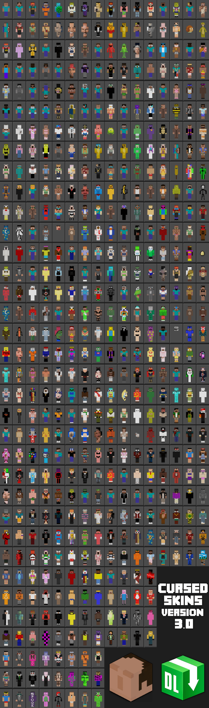 Cursed Skins 3.0 | Minecraft Skin Packs