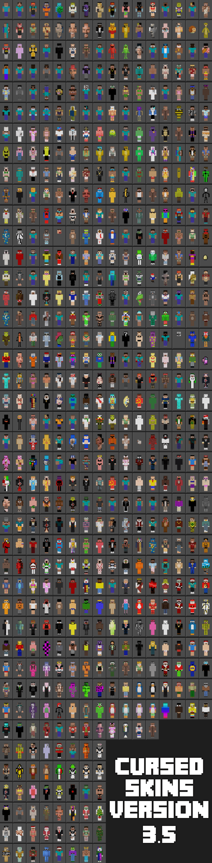 Cursed Skins 3.5 | Minecraft Skin Packs