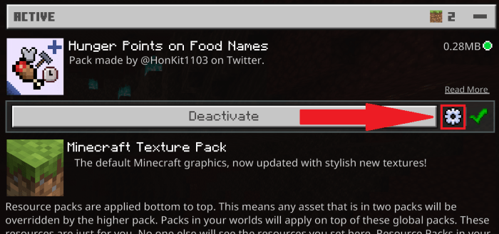 Hunger Points on Food Names | Minecraft PE Texture Packs